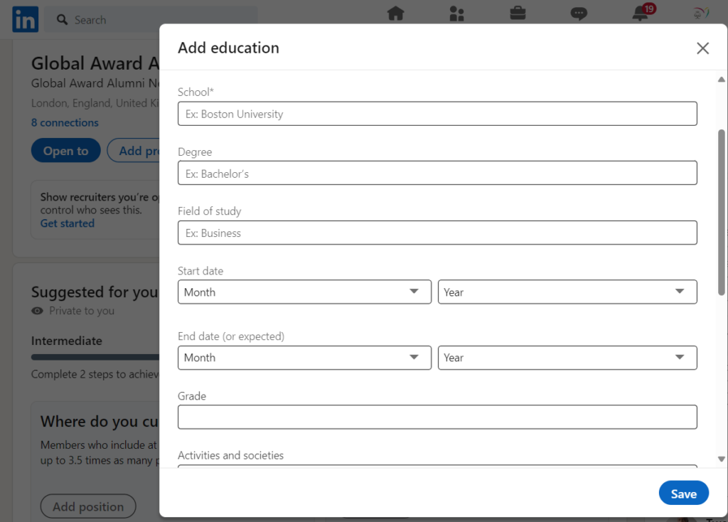 LinkedIn Alumni - Intaward